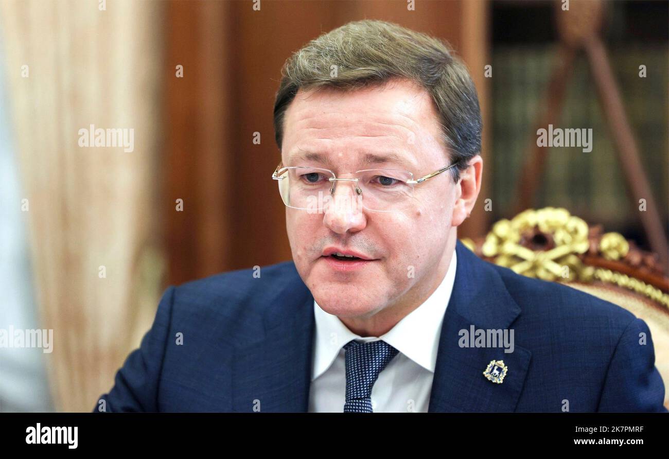 Moscow, Russia. 18th Oct, 2022. Samara Region Governor Dmitry Azarov ...