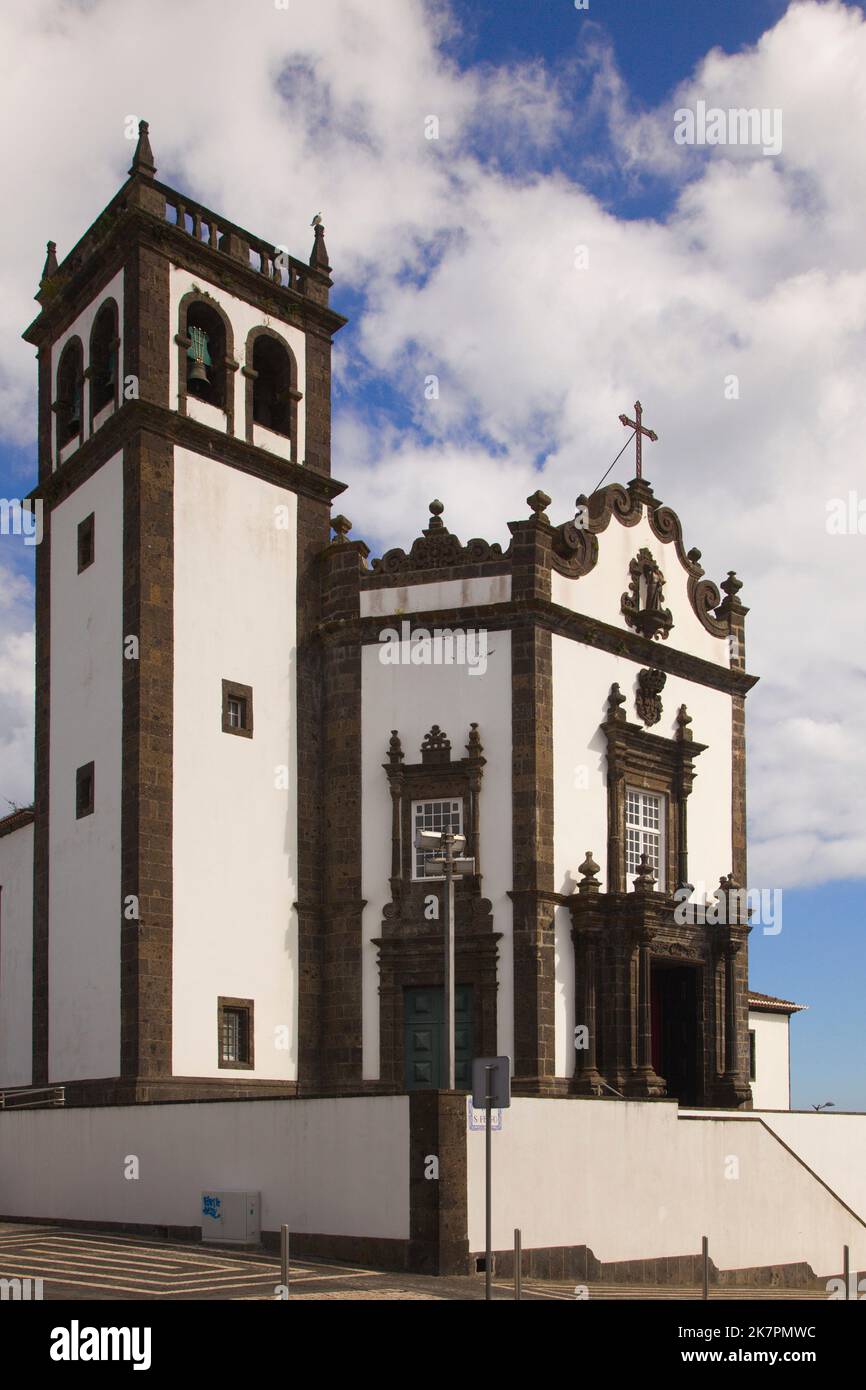 Portugal, Azores, Sao Miguel Island, Ponta Delgada, Sao Pedro, church ...