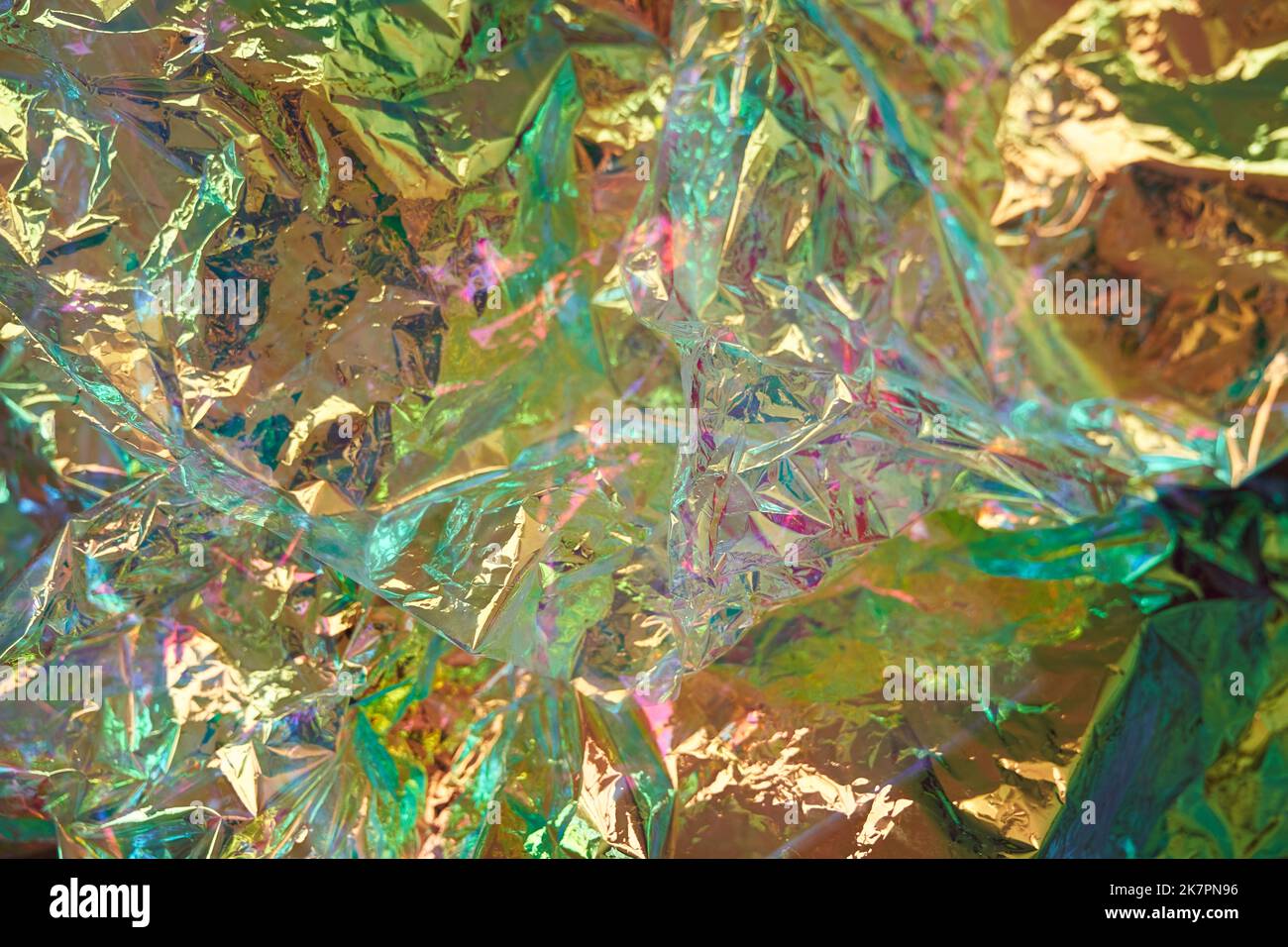 Holographic colored wrinkled mother-of-pearl foil. Holographic texture ...