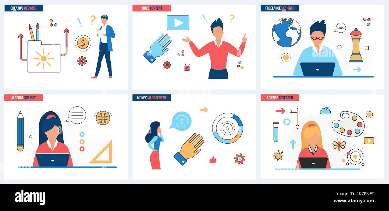 Art content creation, digital technology, tools set vector illustration ...