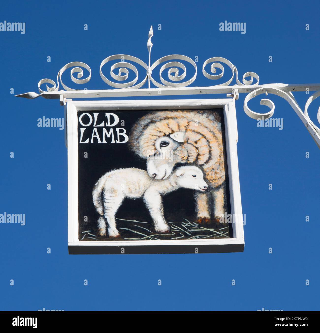 The Old Lamb Pub Sign The Street High Roding The Rodings Essex Stock ...