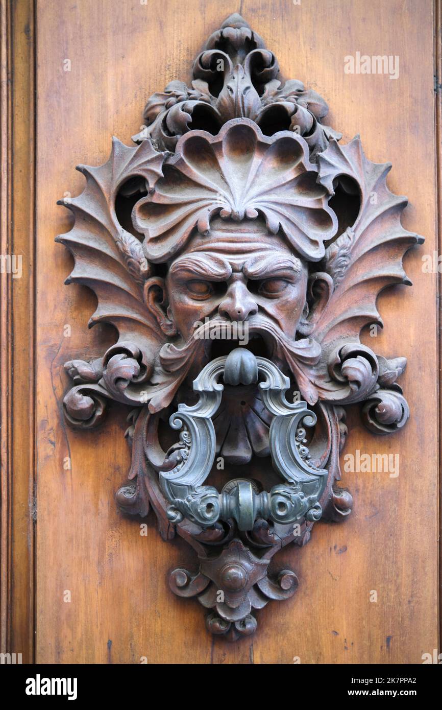 Ornate Door Knocker Florence Italy Stock Photo - Alamy