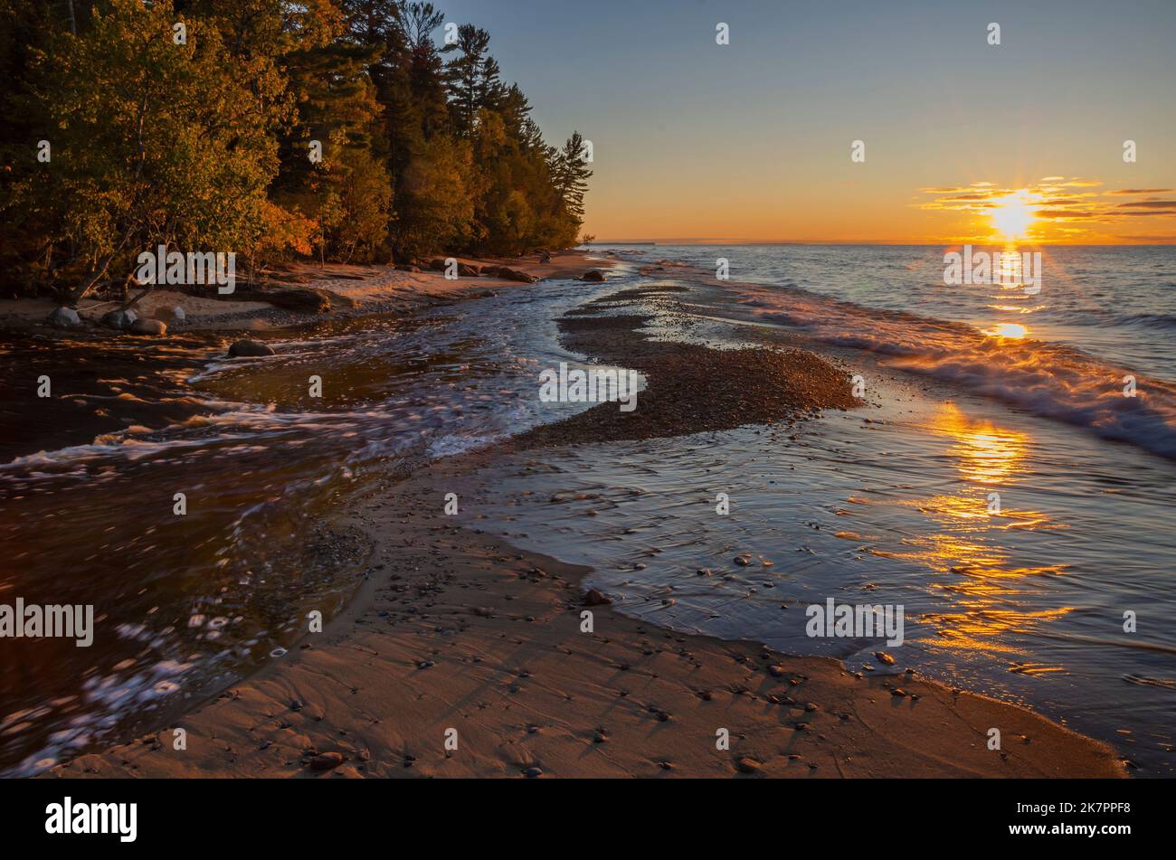 The Hurricane River pours out of the forest and empties into Lake ...