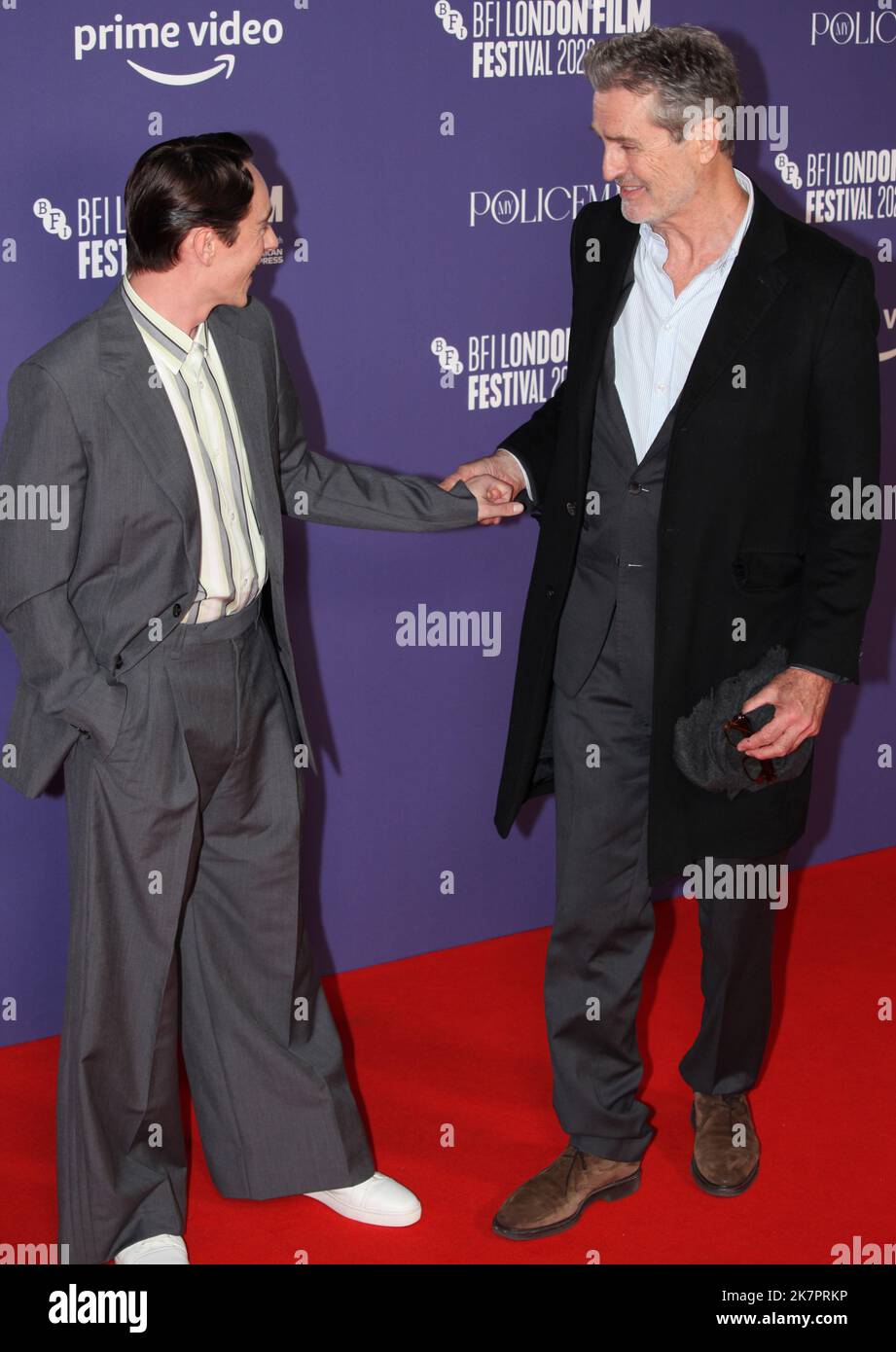 London, UK. David Dawson and Rupert Everett at My Policeman premiere ...