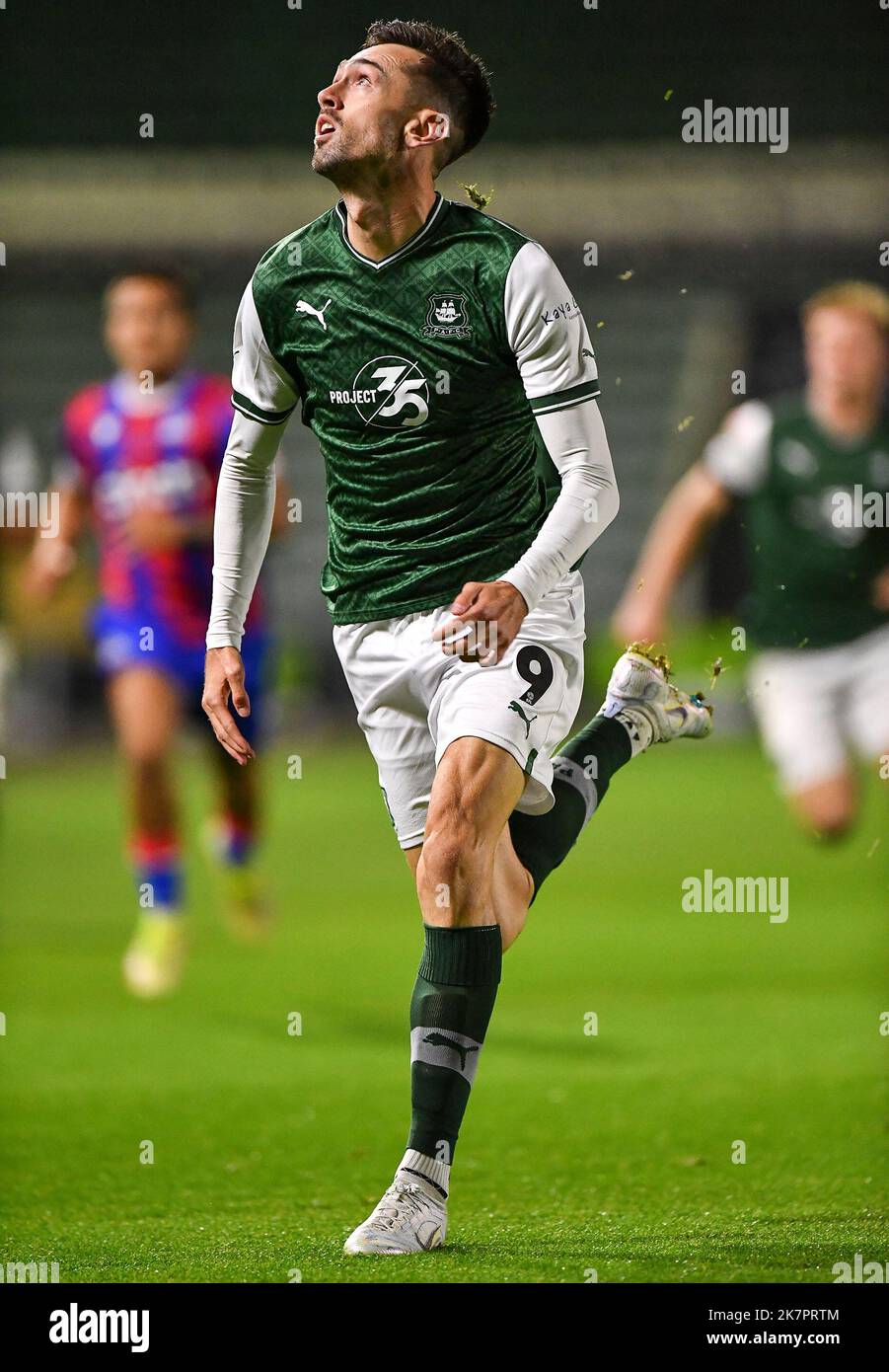 Plymouth Argyle forward Ryan Hardie (9) during the Papa John's Trophy ...
