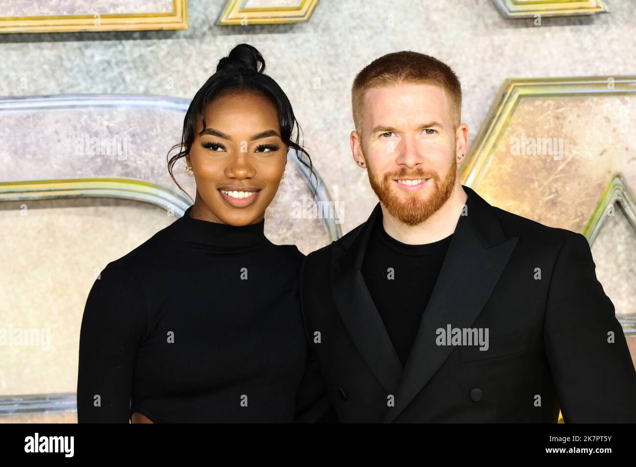 Chyna Mills and Neil Jones, Black Adam - UK Premiere, Leicester Square ...