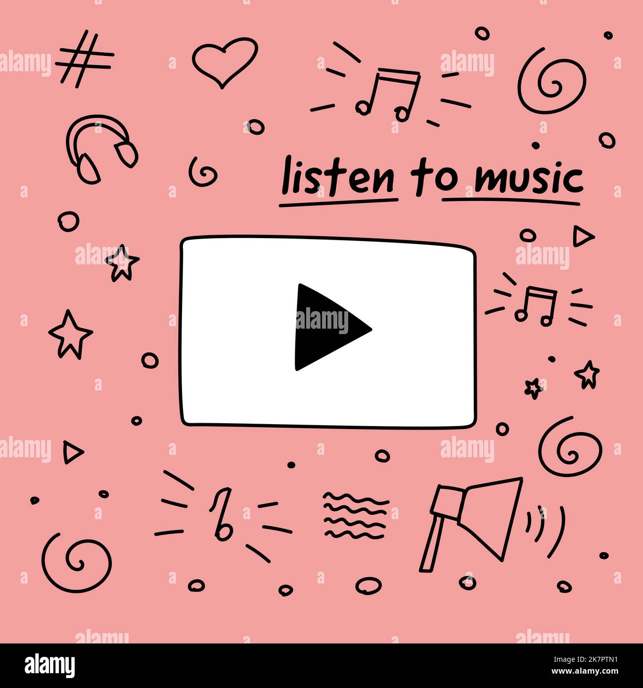 Cute Fun Card Listen To Music Doodle Stock Vector Image Art Alamy cute-fun-card-listen-to-music-doodle-stock-vector-image-art-alamy