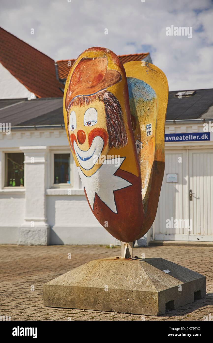 logstor, Denmark, July, 2022: Concrete statue of a shell Stock Photo ...
