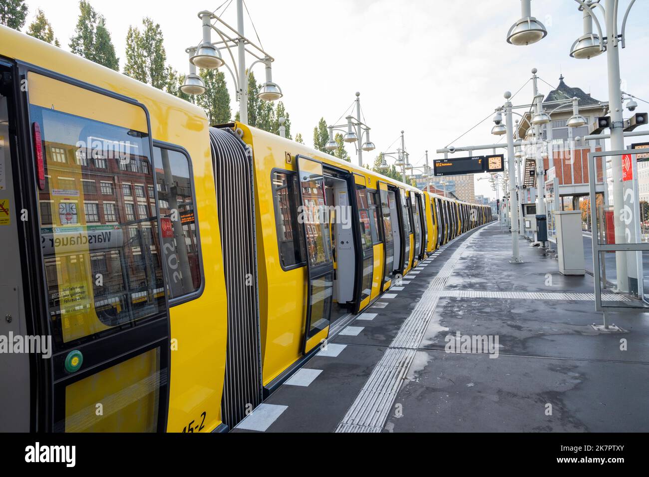 transport subway train train yellow cars at the railway station In ...