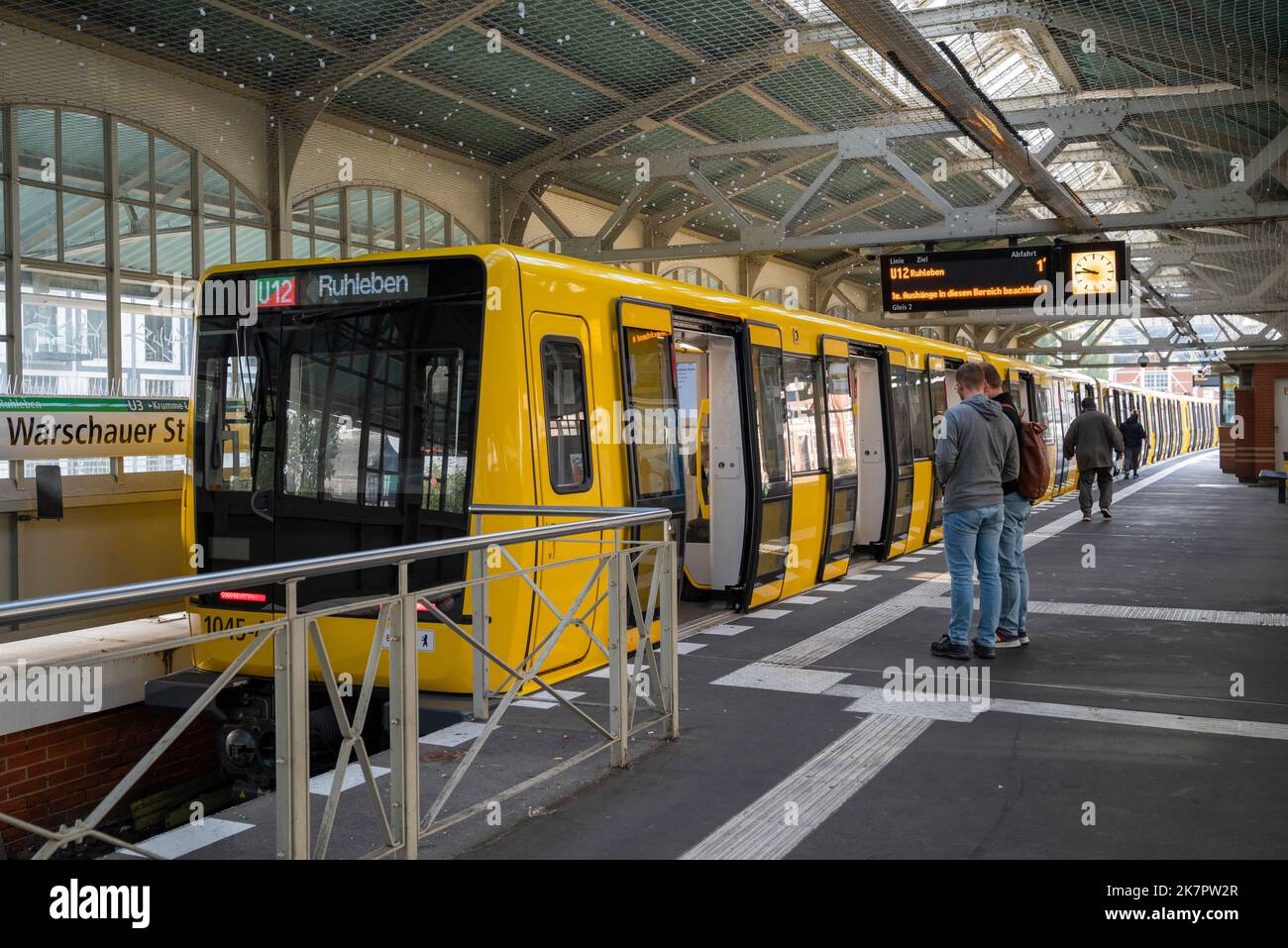 Berlin Germany - October 15, 2022, transport subway train train yellow ...