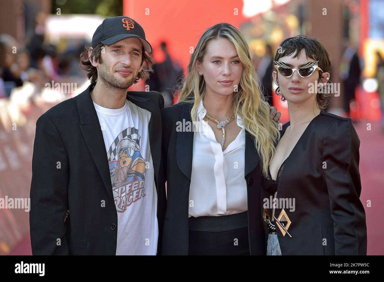 Rome, Italy. 18th Oct, 2022. Hopper Penn, Dylan Penn and Zoë Bleu Sidel ...