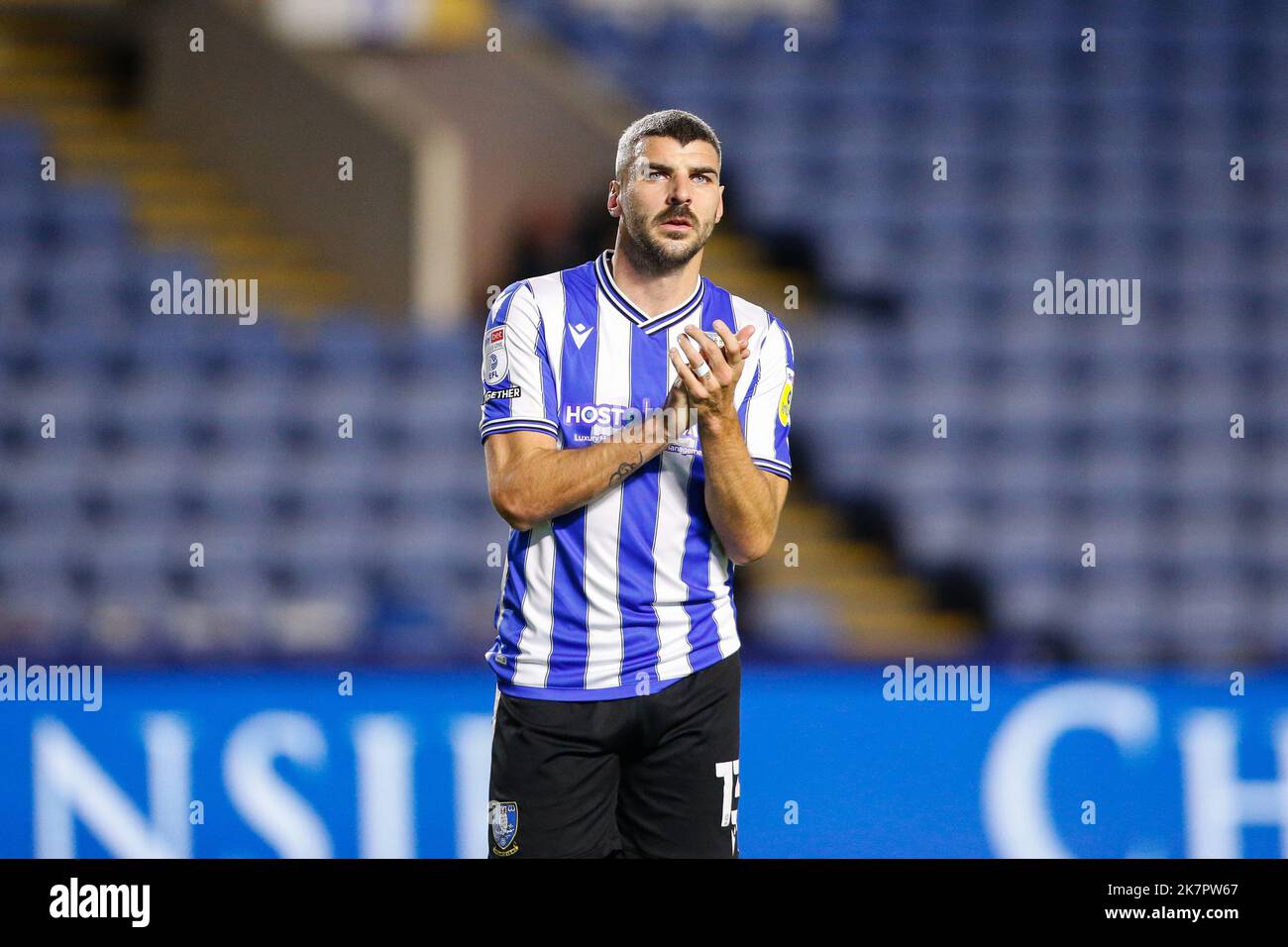 Callum Paterson #13 of Sheffield Wednesday during the Papa John's ...