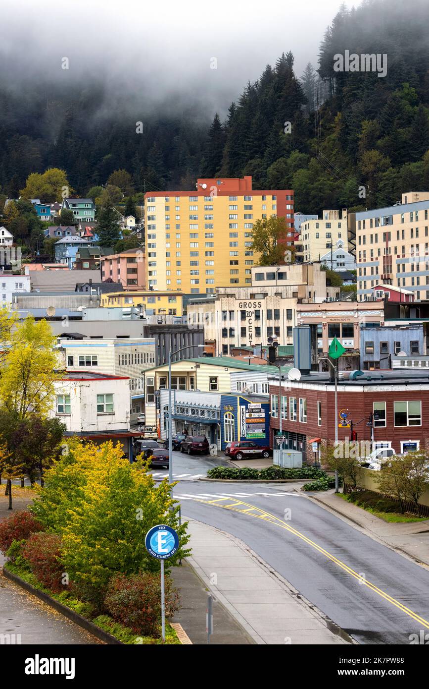 City streets in downtown Juneau, Alaska, USA Stock Photo - Alamy