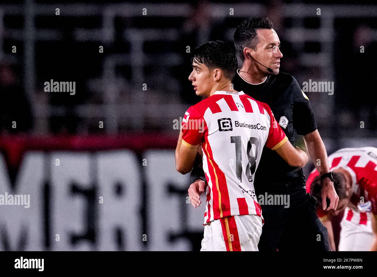ALMERE, NETHERLANDS - OCTOBER 18: Omer Gunduz of TOP Oss hugging ...