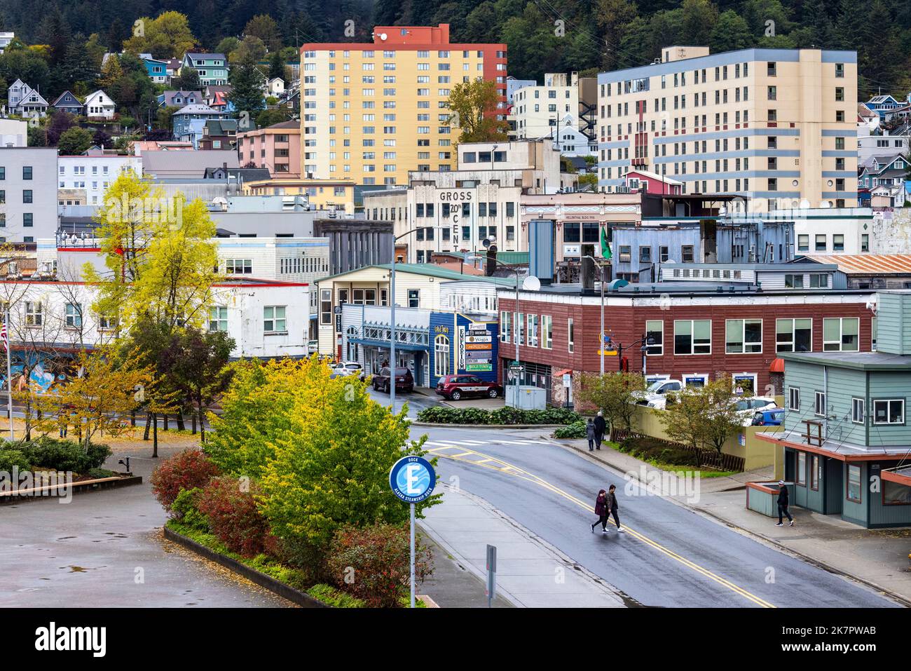 City streets in downtown Juneau, Alaska, USA Stock Photo - Alamy