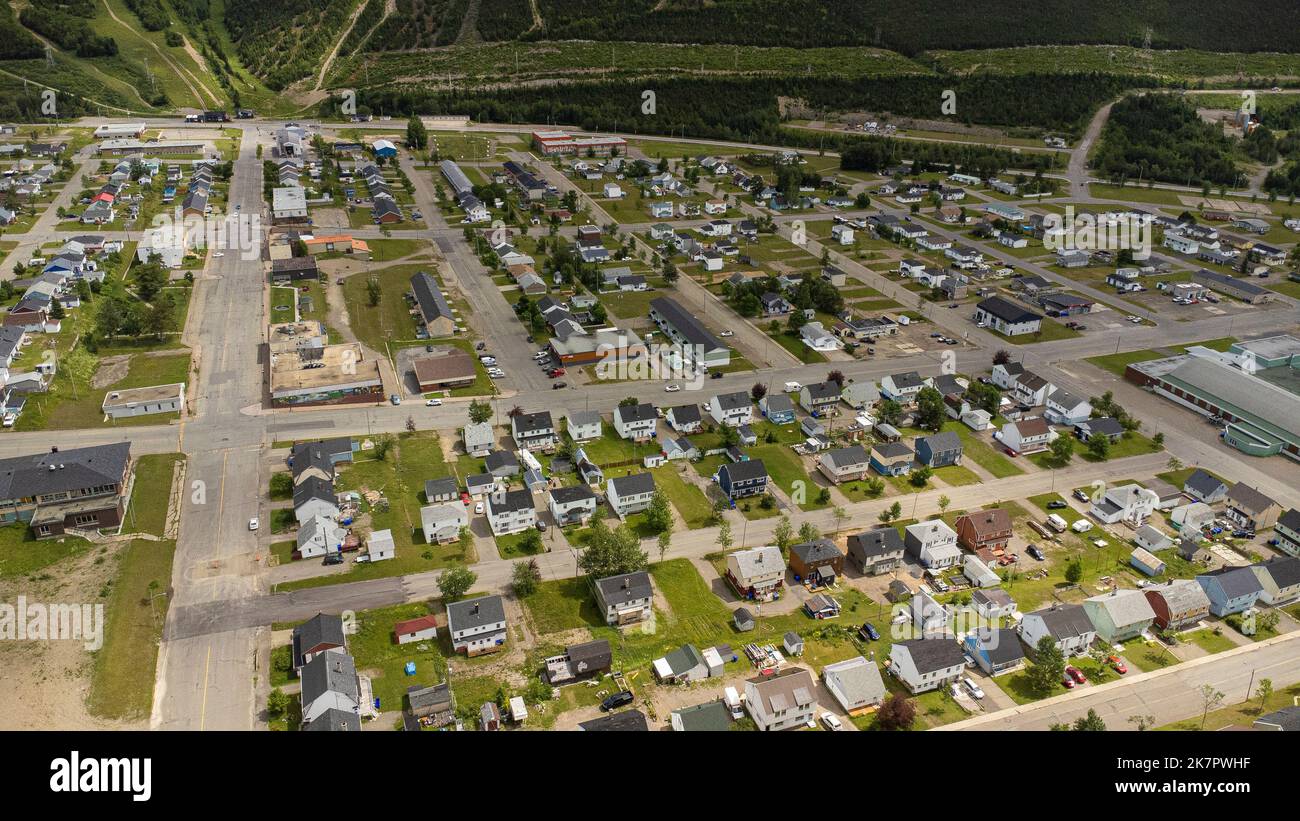 Mont Miller ski resort is pictured in the backdrop of the city of ...