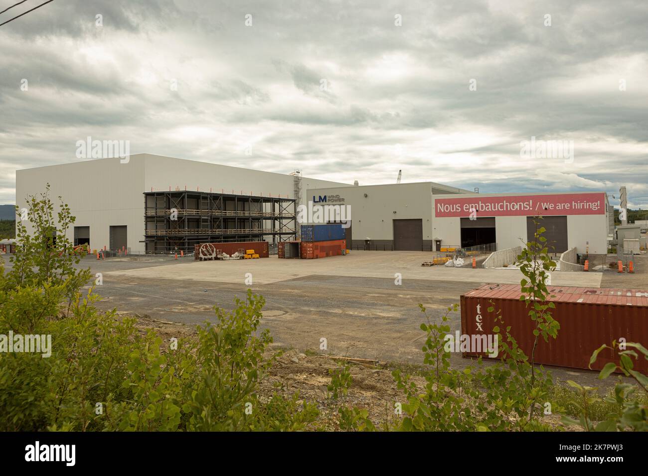 LM Wind Power Wind turbine blade plant is pictured in Gaspe on July 27 ...