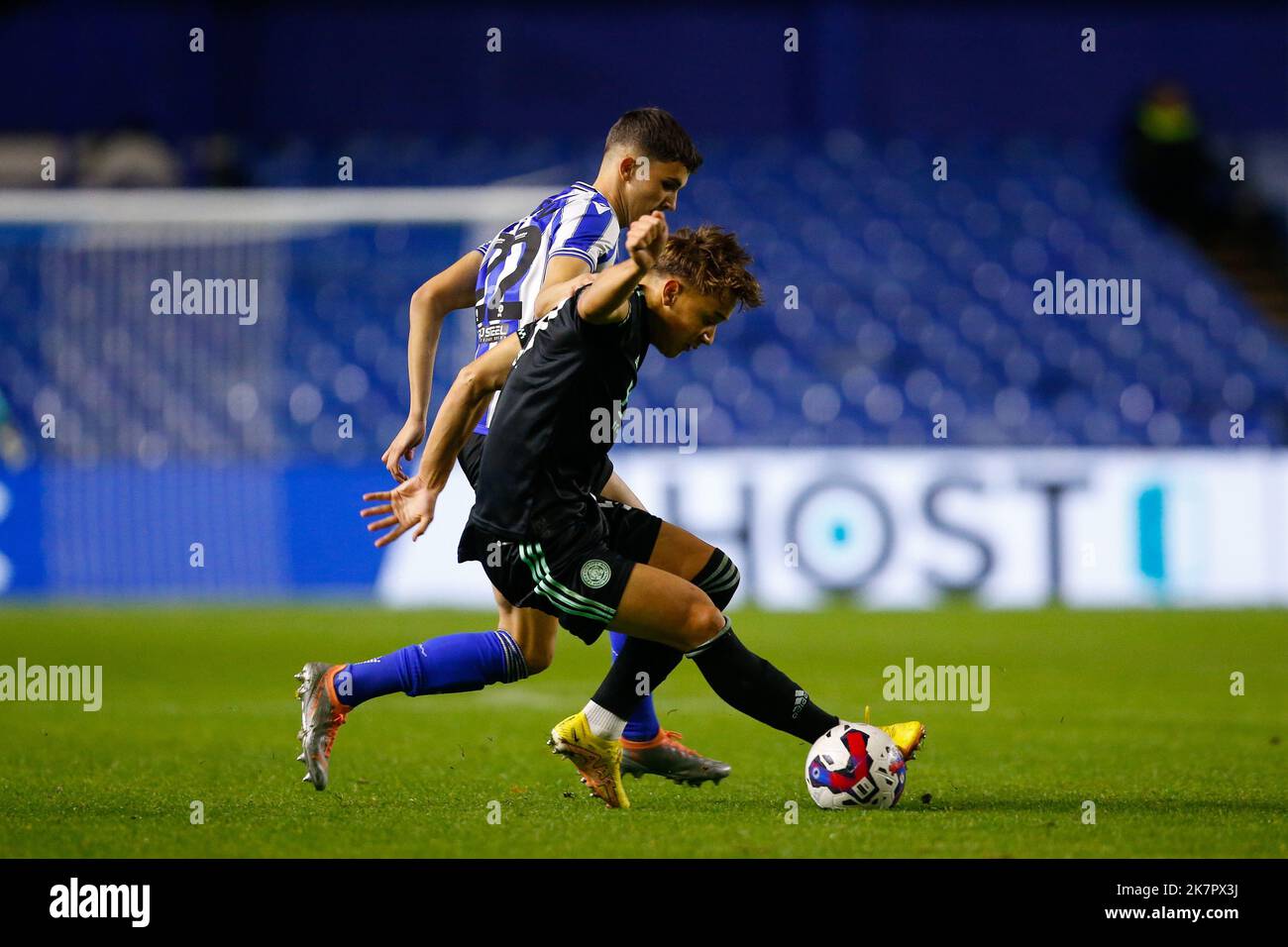 Rio Shipston #22 of Sheffield Wednesday and Will Alves #57 of Leicester ...