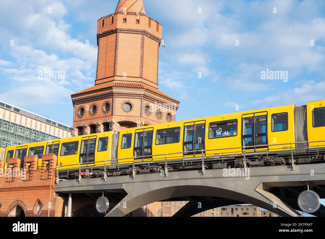 transport subway train train yellow cars at the railway station Stock ...