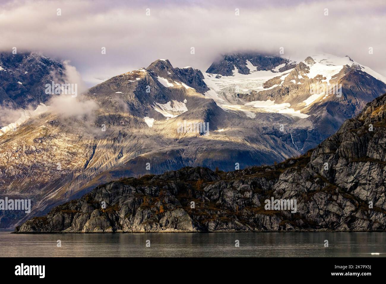 Coastal mountain landscape in Glacier Bay National Park and Preserve ...