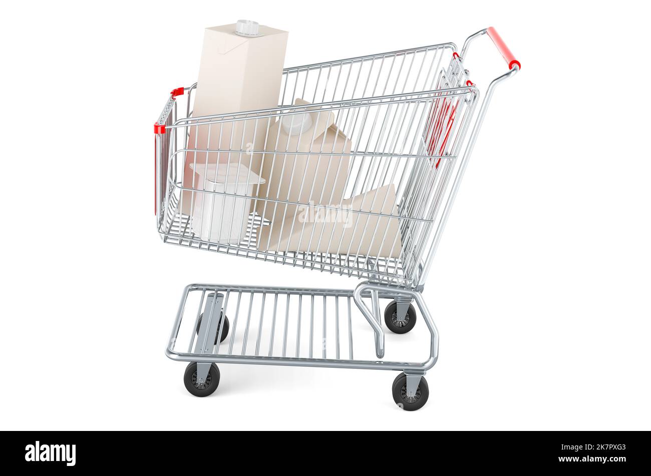 3d shopping cart cardboard hi-res stock photography and images - Alamy