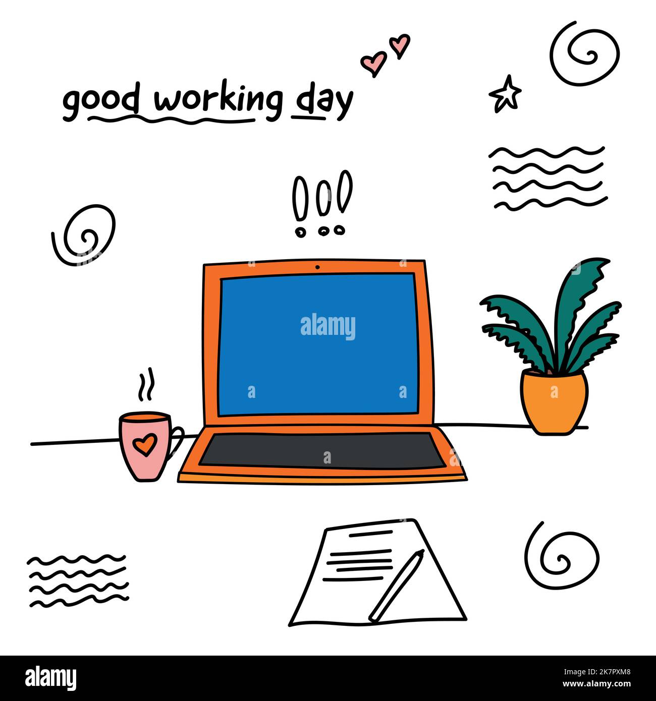 It working well isolated Stock Vector Images - Alamy