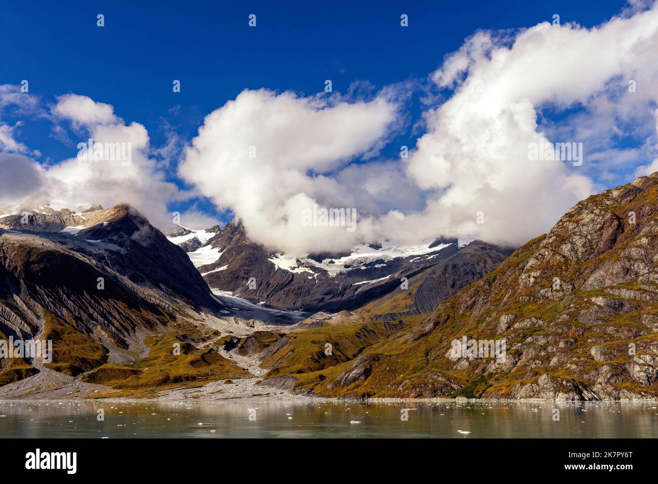 Coastal mountain landscape in Glacier Bay National Park and Preserve ...