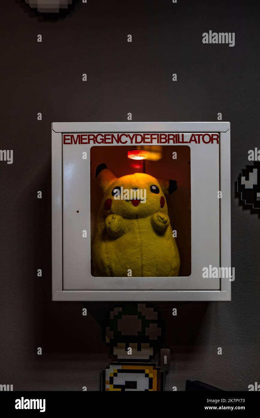 katowice silesia poland 10.11.2022 Pikachu plush Pokémon in a ...