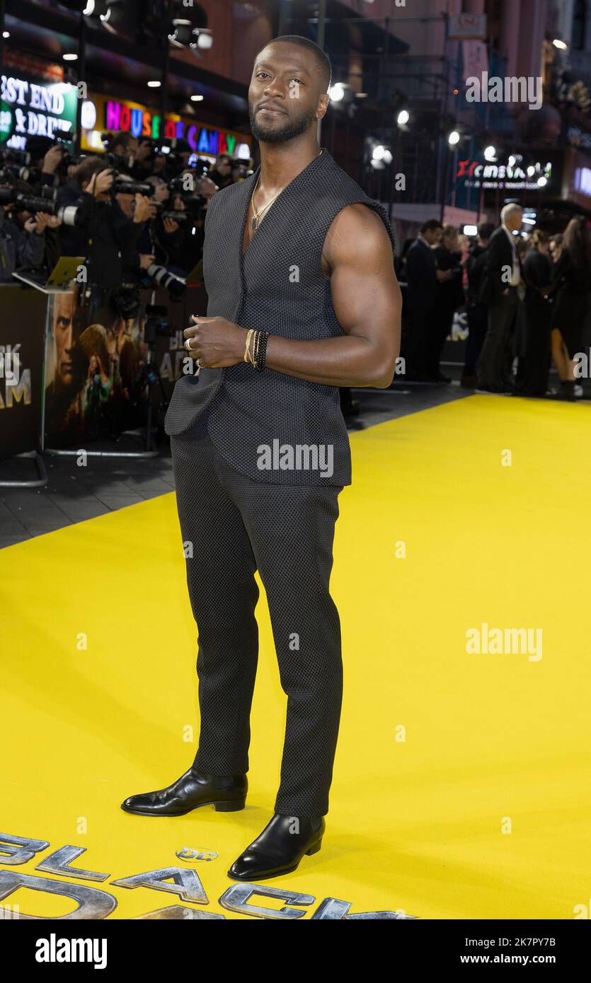 Aldis Hodge attending the UK premiere of Black Adam at Cineworld ...