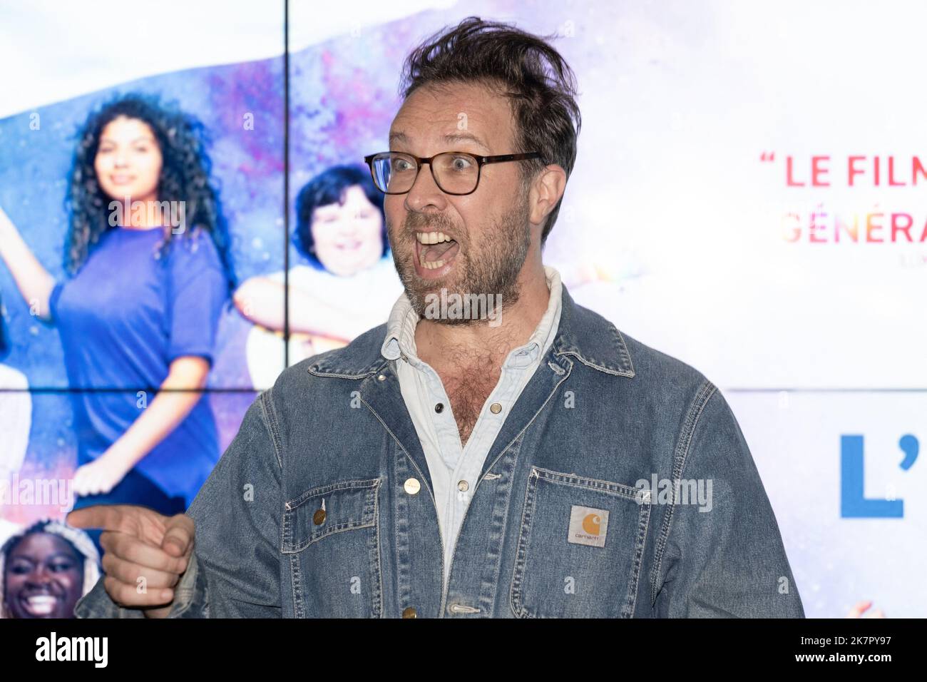 Alexandre Castagnetti attends the L ecole est a nous Premiere at UGC ...