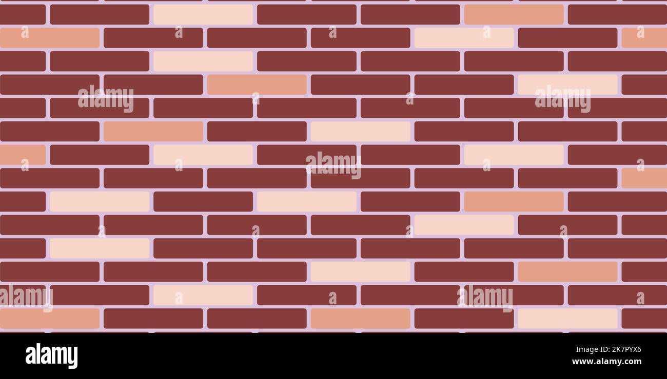 Cartoon Brick Wall background seamless Vector texture pattern ...