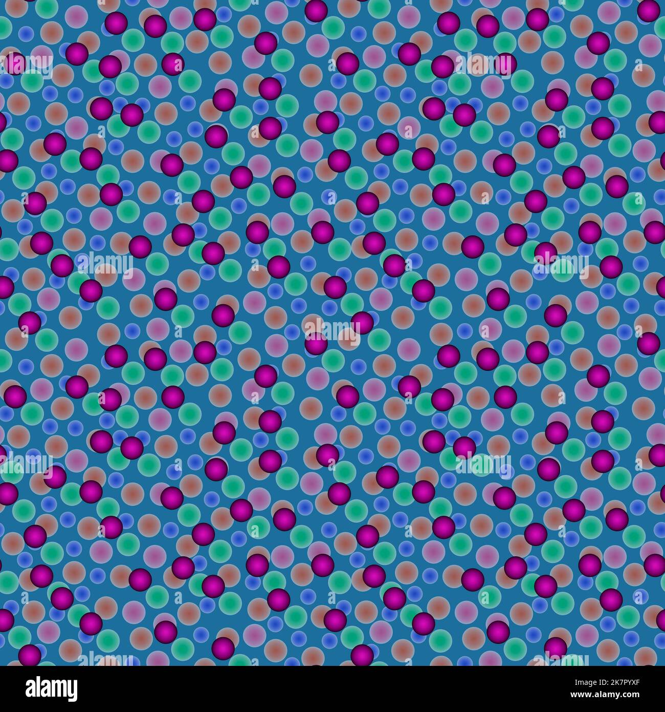 Abstract seamless pattern with colorful voluminous different balls on ...