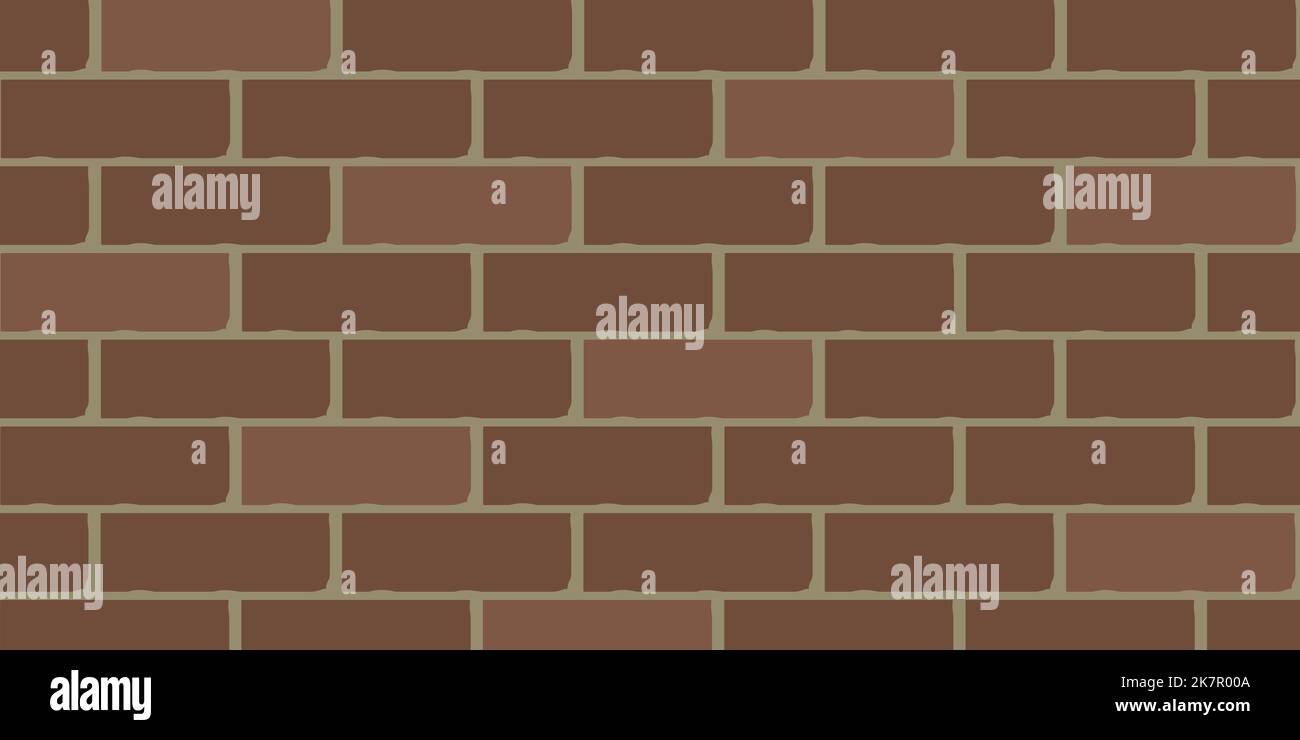 Cartoon Brick Wall background seamless Vector texture pattern ...
