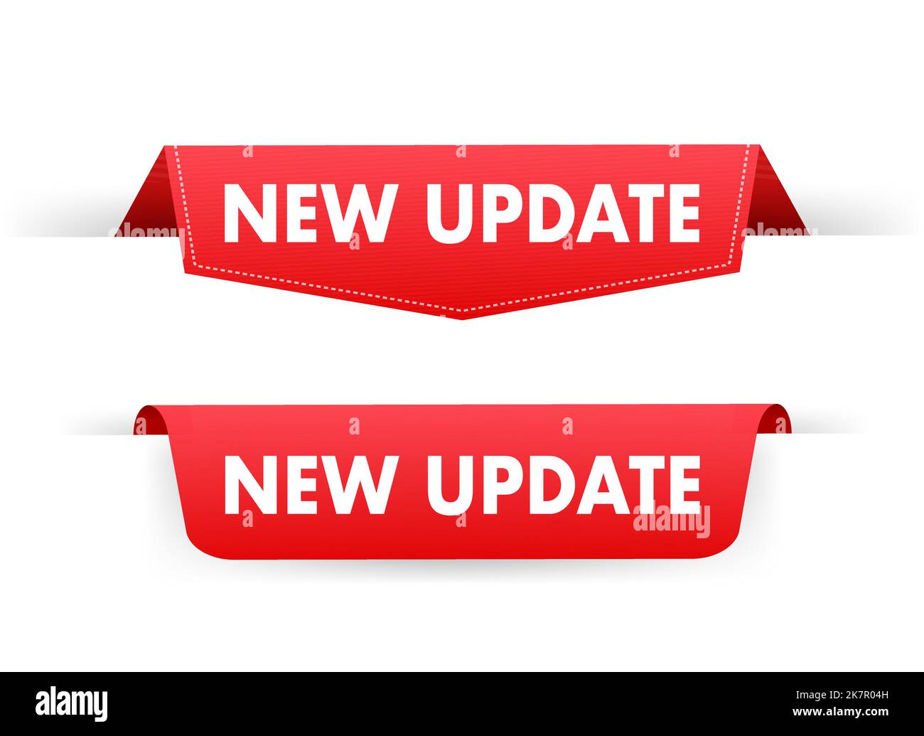 New update Red ribbon, Label Icon Vector Design. Vector illustration ...