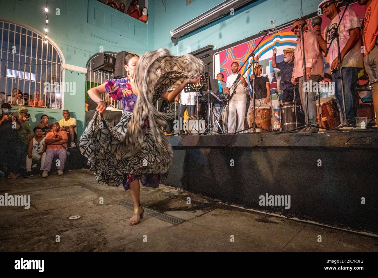 Los Pleneros de la 21 preforming at Tito Matos Festival Stock Photo - Alamy