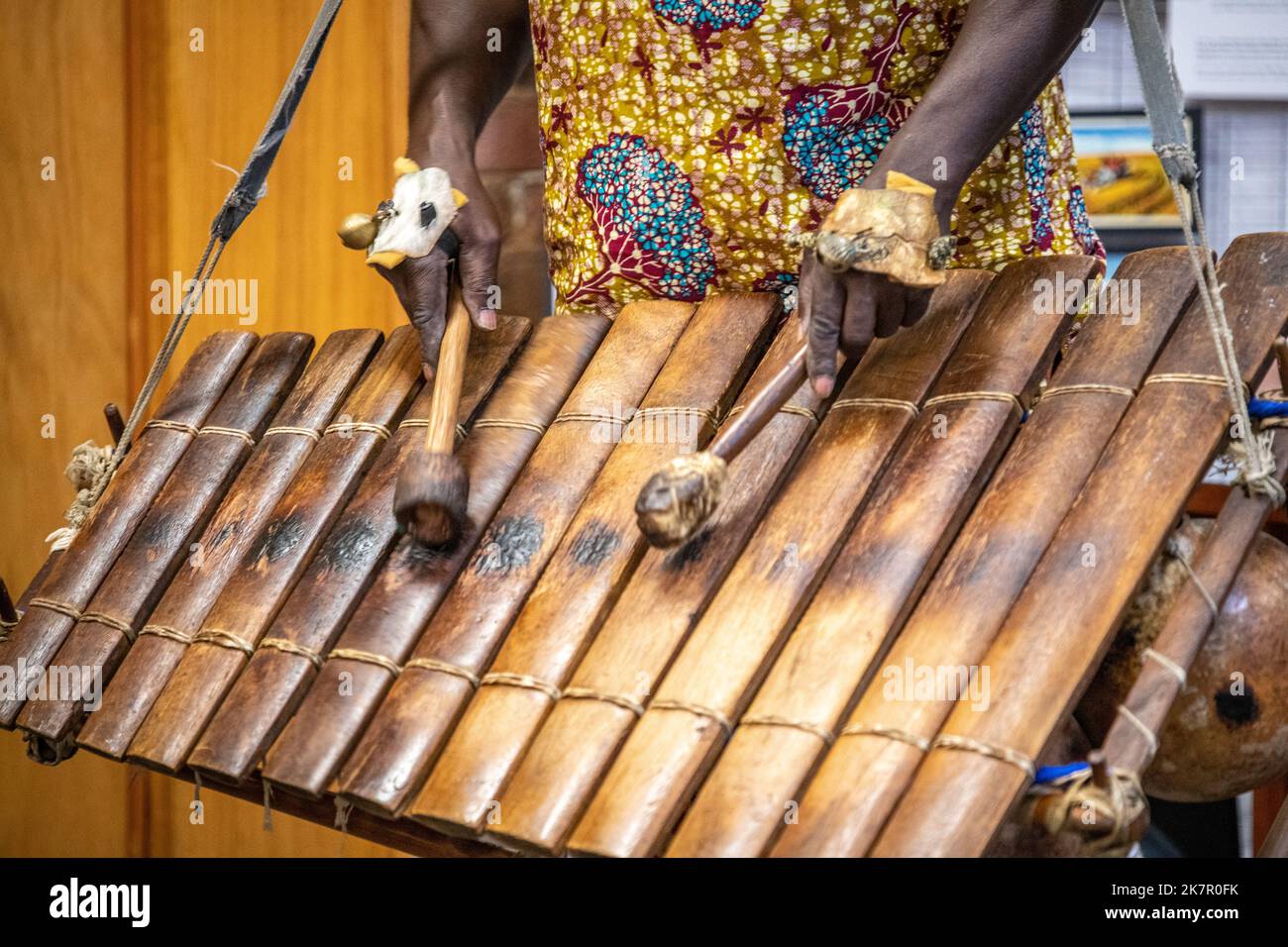 Balafon musical demonstration held at Jean Lafitte National Park in New ...