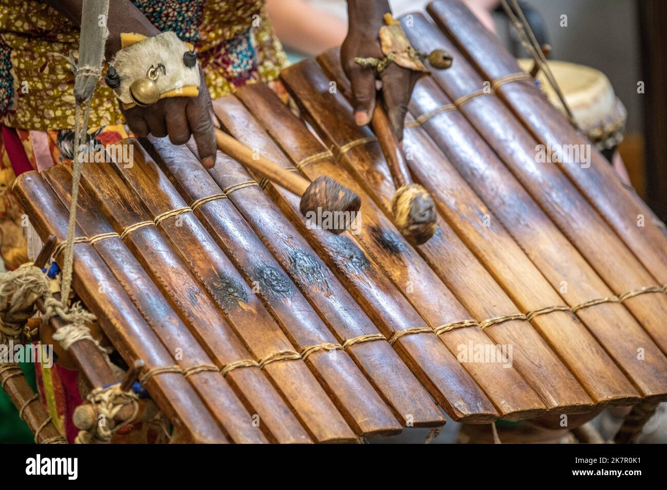 Balafon musical demonstration held at Jean Lafitte National Park in New ...