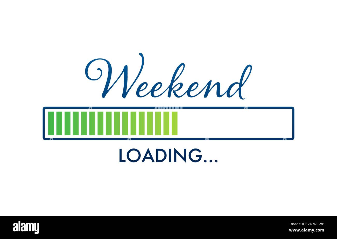 Cartoon weekend loading for print design. Black friday. Holiday ...