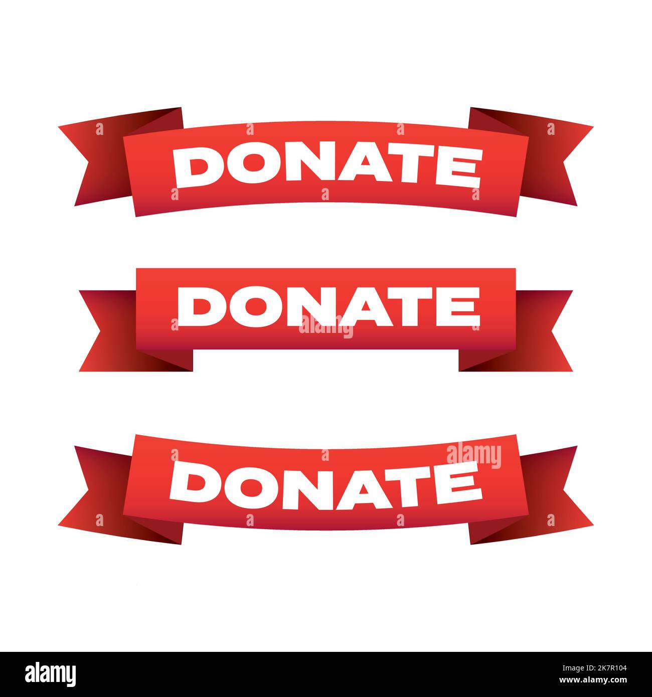 Red Donate Ribbon set vector sign Stock Vector Image & Art - Alamy