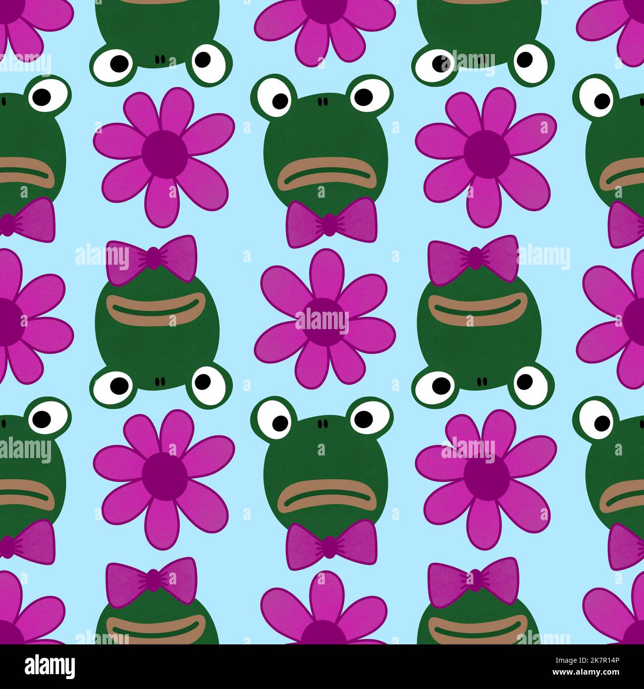 Animals cartoon seamless doodle frogs pattern for wrapping paper and ...