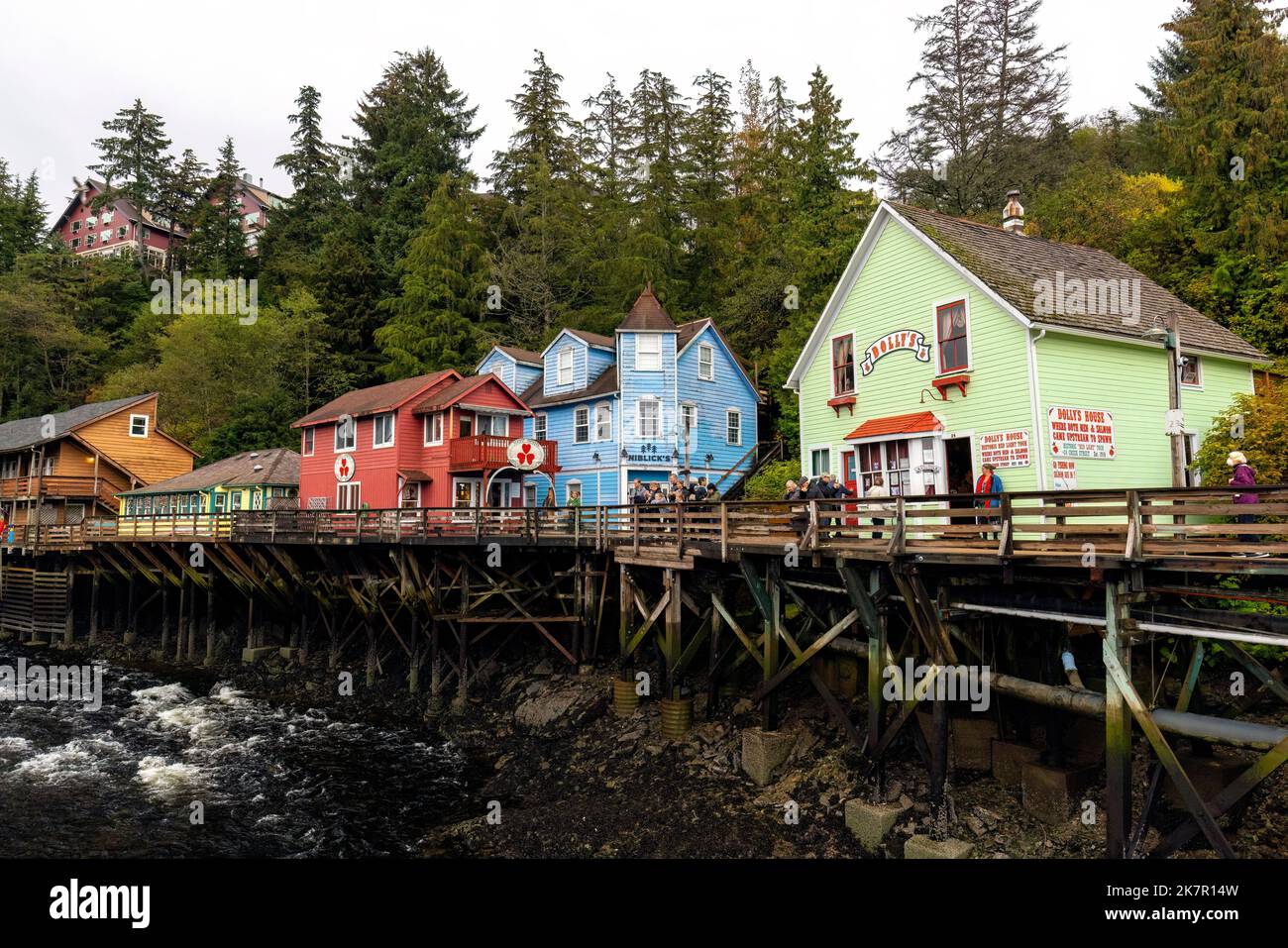 Historic Creek Street in Ketchikan, Alaska, USA Stock Photo - Alamy