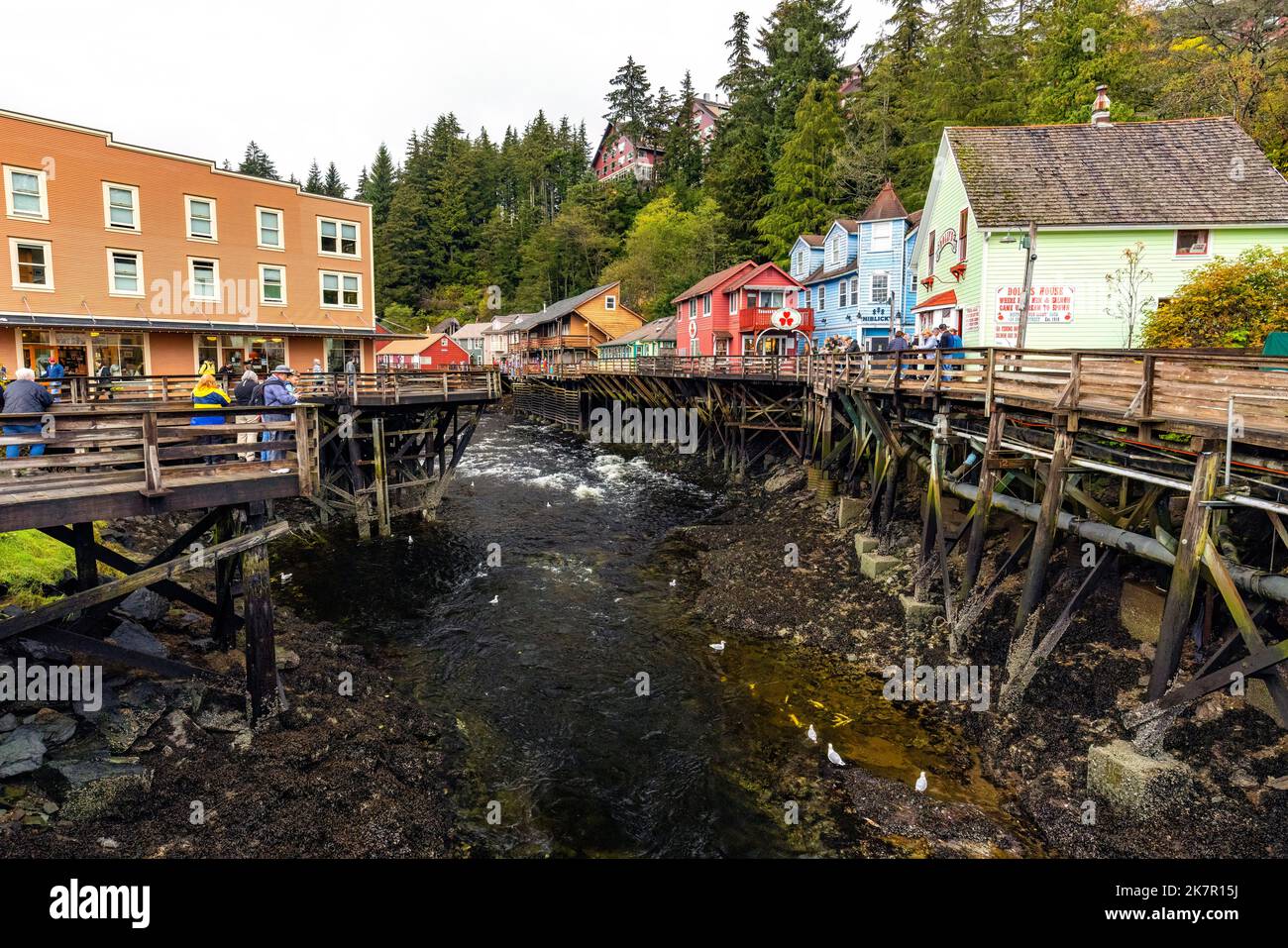 Historic Creek Street in Ketchikan, Alaska, USA Stock Photo - Alamy