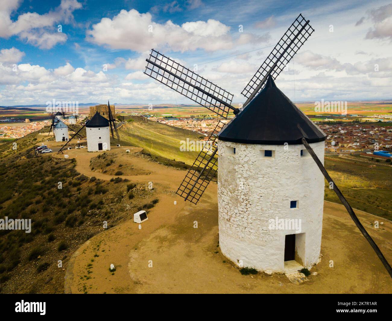 Wind mills in Consuegra Stock Photo - Alamy
