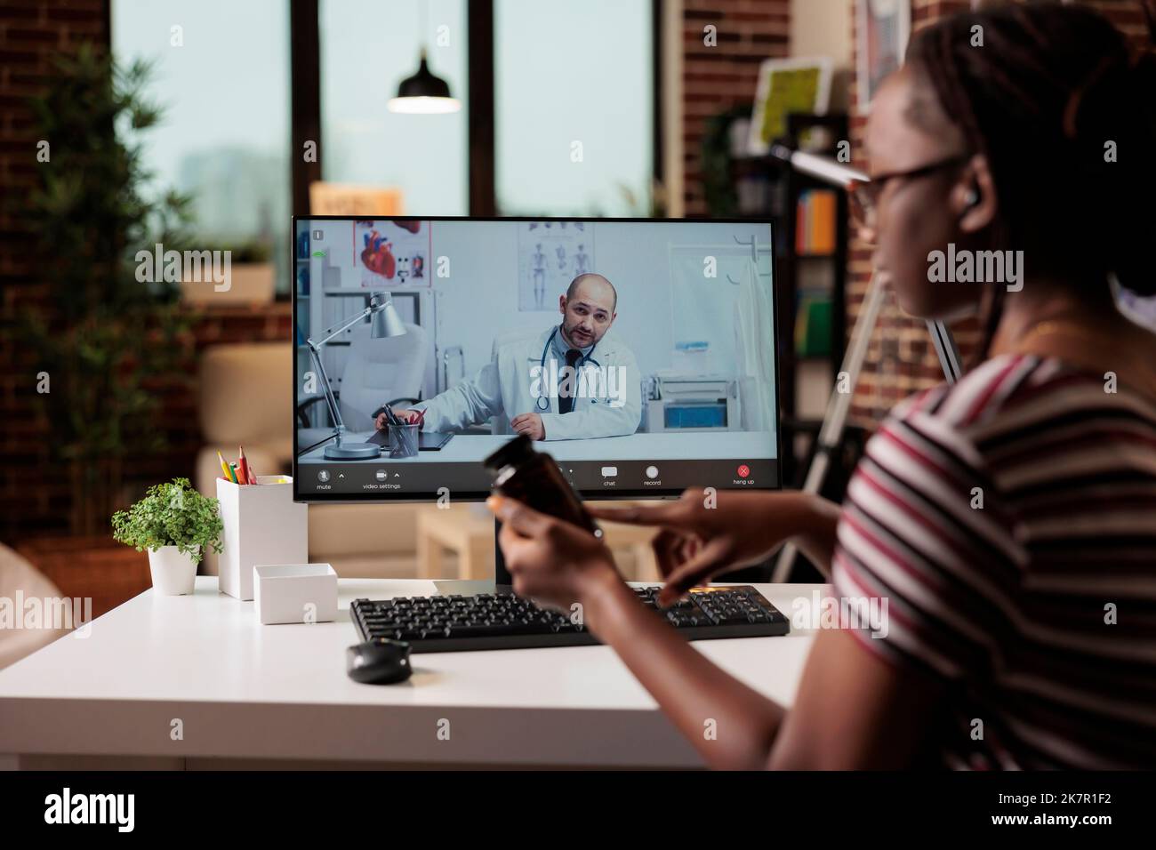 Telemedicine, online medical consultation, live chat communication with ...