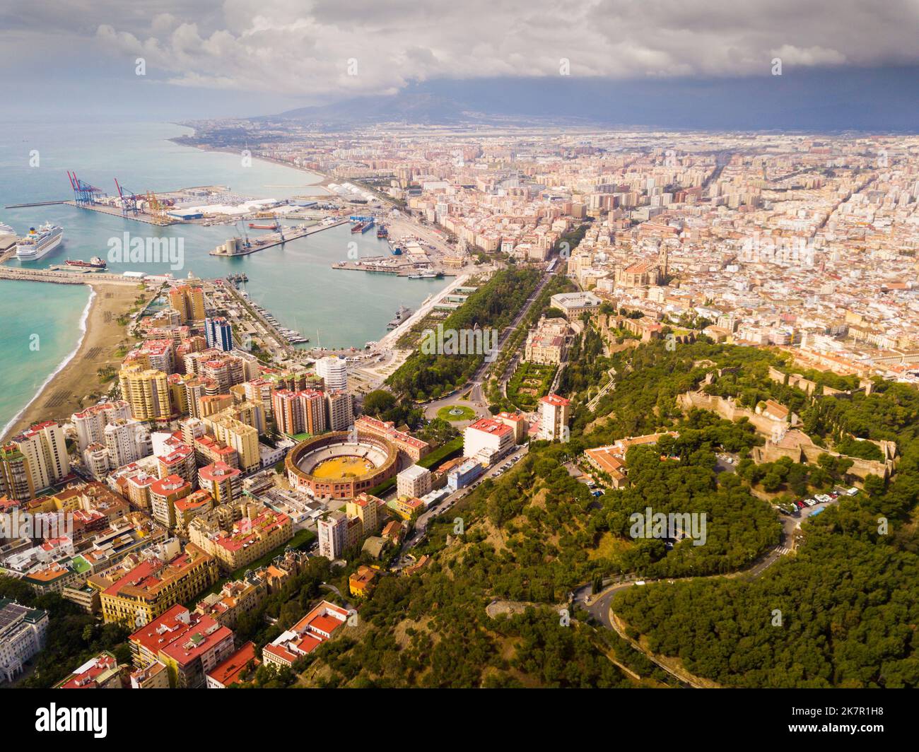 Aerial view of Malaga Stock Photo - Alamy