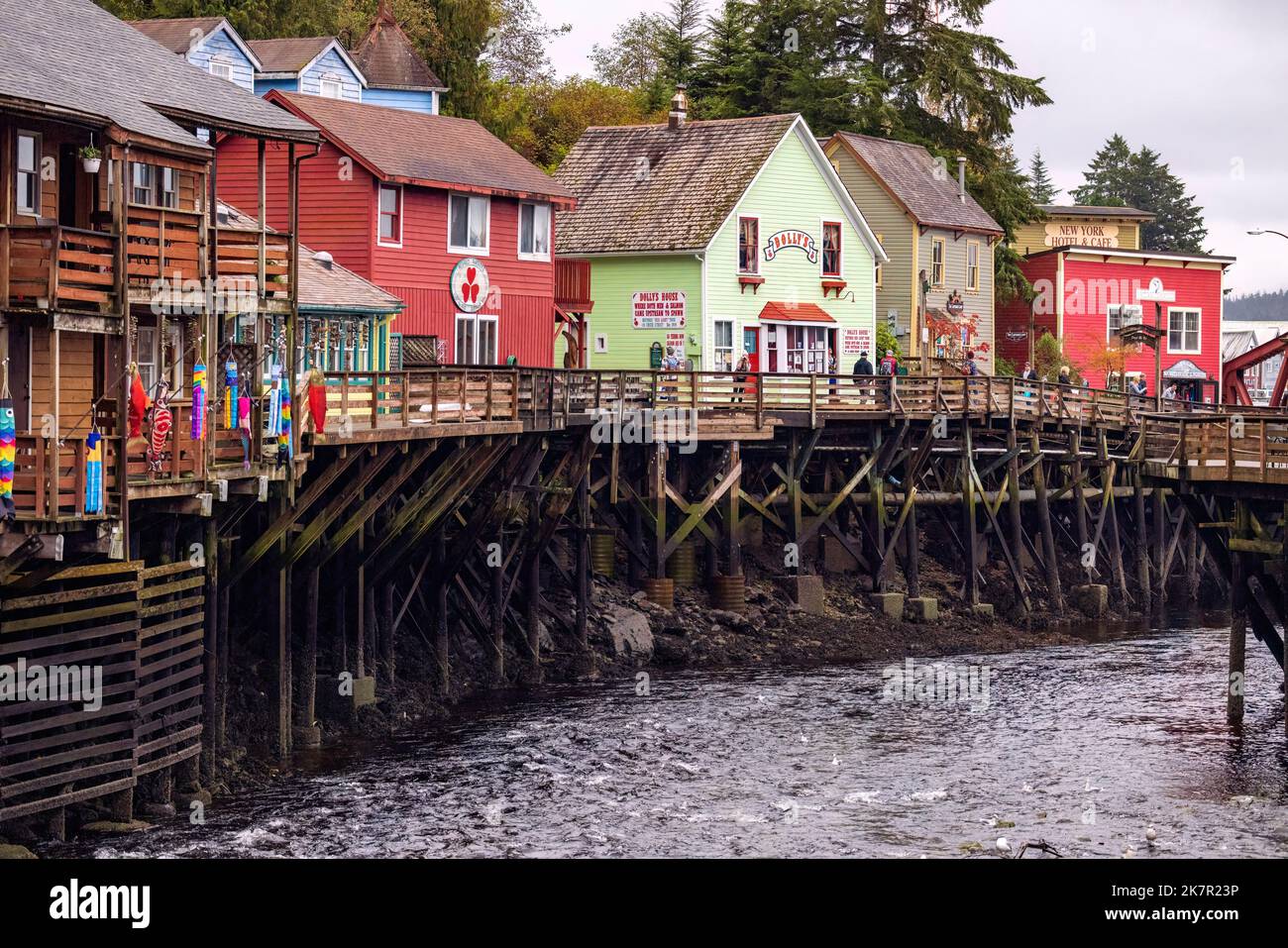 Historic Creek Street in Ketchikan, Alaska, USA Stock Photo - Alamy
