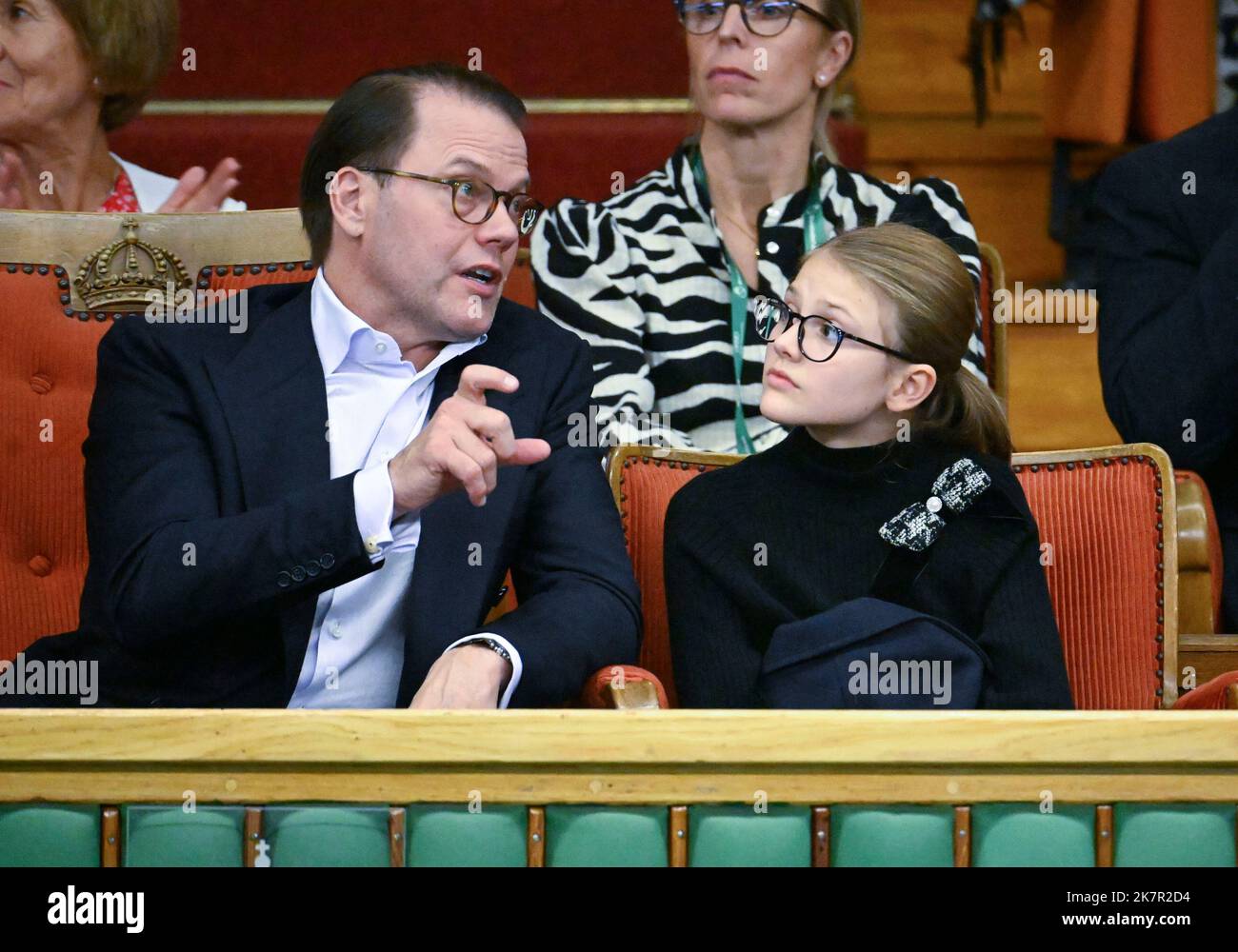 Prince Daniel and Princess Estelle in the audience during the tennis ...