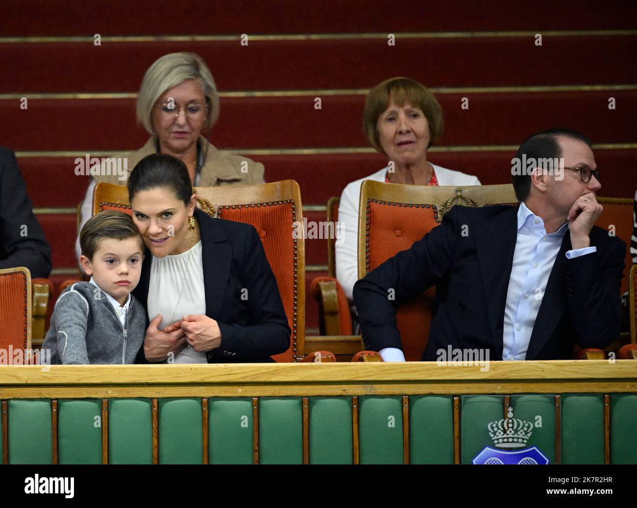 Crown Princess Victoria, Prince Oscar, Prince Daniel in the audience ...