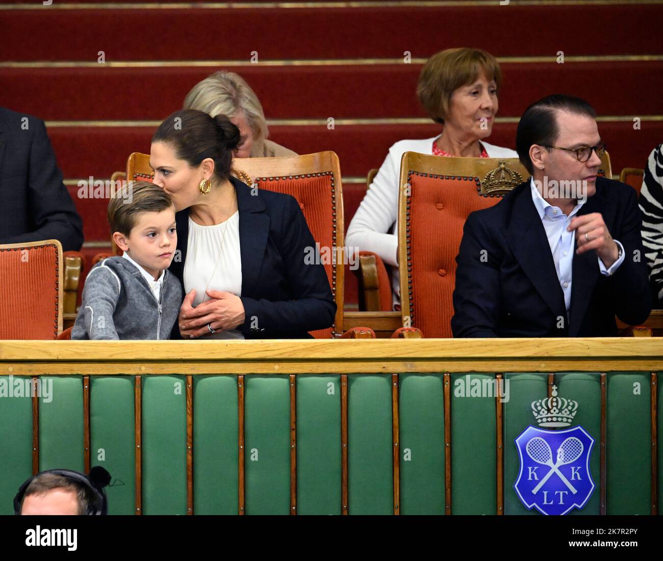 Crown Princess Victoria, Prince Oscar, Prince Daniel in the audience ...