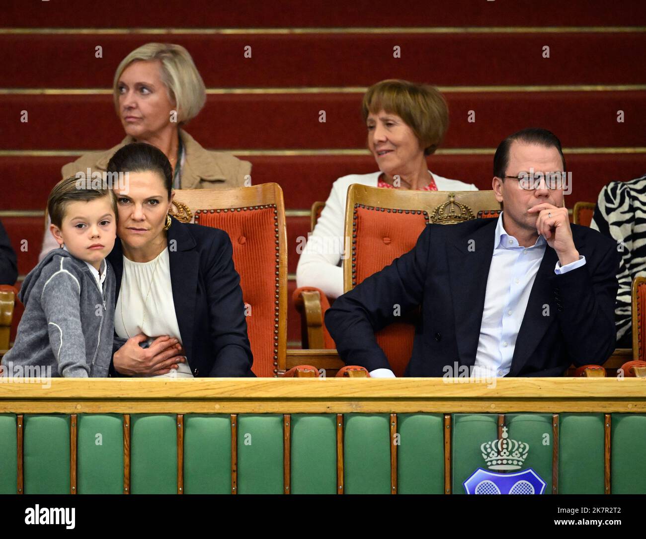 Crown Princess Victoria, Prince Oscar, Prince Daniel in the audience ...